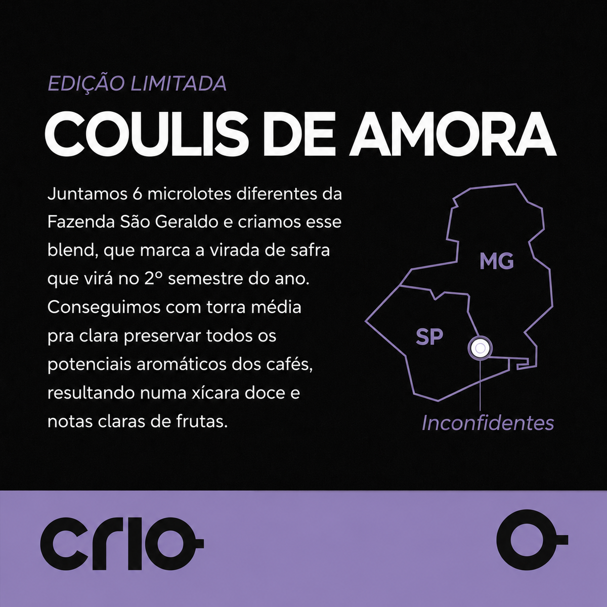 Microlote Coulis de Amora – Crio Café